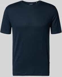 Olymp Level 5 T-Shirt aus Leinen-Elasthan-Mix mit Rundhalsausschnitt