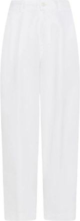 Seventy Femme, Pantalons, Blanc, Taille: 40 FR Pantalone in misto lino