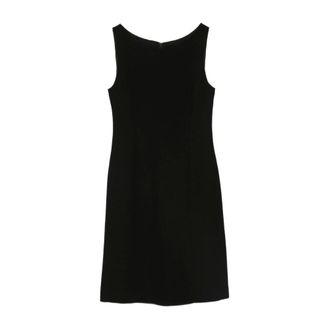 Emporio Armani Femme, Robes, Noir, Taille: 46 FR Robe Noire Col Bateau et Silhouette Droite