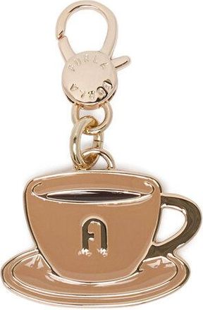 Furla Schl&uuml;sselanh&auml;nger Hashtag Coffee Cup Charm WK00796 MES000 4782S Braun