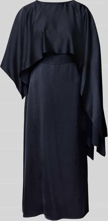 s.Oliver Black Label Tailliertes Midikleid mit abnehmbarem Schulterteil