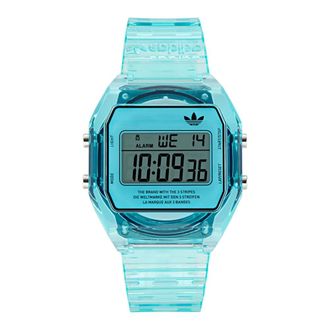 adidas unisex, Accessoires, Bleu, Taille: ONE Size Montre Digitale Adidas Two Crystal en R&eacute;sine Bleue