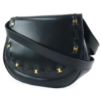 Ferragamo Pre-owned Cuir sacs-ports-paule - Femme - Pre-owned - Bleu - Taille: ONE Size