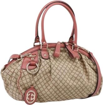 Gucci Sac &agrave; main vintage en toile Pre-owned - Femme - Pre-owned - Beige - Taille: ONE Size