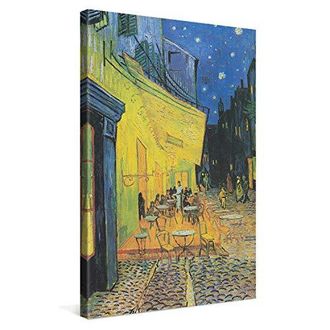 Picanova Vincent Van Gogh Terrasse du Café le Soir 40x60cm - Photo sur Toile - Impression sur Toile Haut de Gamme - Image sur Toile pour Décoration Murale Mode