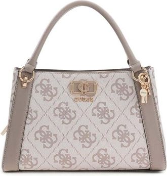 Guess sac &agrave; main sac &agrave; &eacute;paule bandouli&egrave;re Karnilla Logo Girlfriend Satchel Dark Taupe Logo