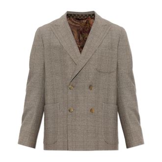 Etro Karierter Blazer mit Einzelschlitz - - Jackets - Herren - Grau - L