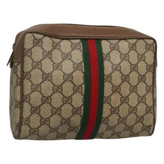 Gucci Pre-owned Cuir pochettes-minaudieres - Femme - Pre-owned - Beige - Taille: ONE Size