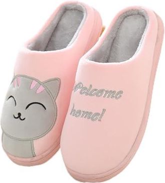 Generic Pantoufles pour femme - En peluche chaude - Antidérapantes - Douces et douillettes - Pour lhiver - Pour lintérieur et lextérieur - Mousse à mémoire de
