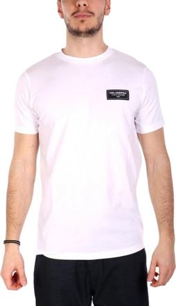 Karl Lagerfeld Homme, Tops, Blanc, Taille: M C-Neck T-Shirt