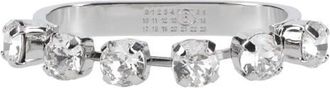Maison Margiela Two-Finger Ring With Rhinestones