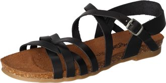 Cosmos Comfort Damen 6106-807-9 Flache Sandale, schwarz, 40 EU