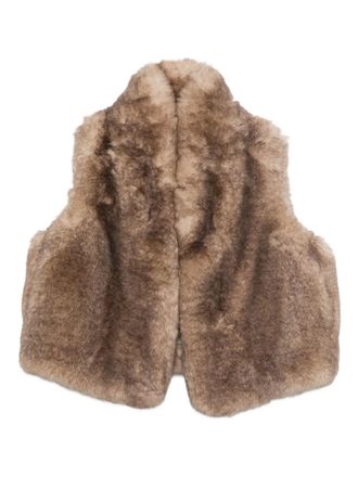 Vanessa Bruno Marcello textured gilet - Braun