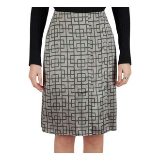 Kiton Geometric Silk Skirt - - Skirts - Damen - Mehrfarbig - S