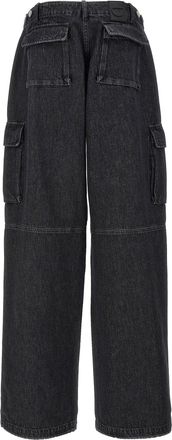 Coperni Wide-Leg Denim Cargo Pants - Charcoal