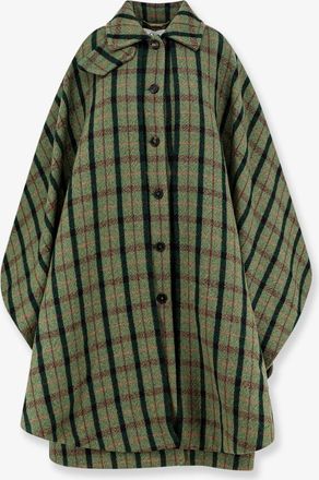 Chlo&eacute; Madras wool cape coat - CHLOE - gender_Woman