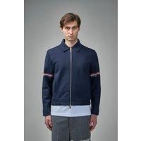 Thom Browne Jersey Stitch Loop Back Bonded Zip Up Jacket