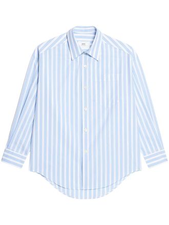 Ami chemise en coton à rayures - Bleu