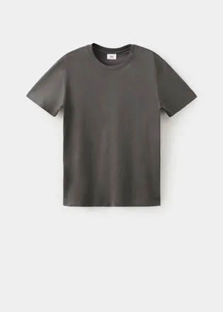 Mango T-shirt slim fit 180 g/m&sup2; gris fonc&eacute; - Homme - XXL - MANGO MAN
