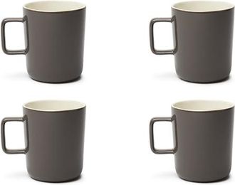 Excelsa Nordic Trendy Tassen-Set aus Porzellan, Taupe, 320 ml, 4 St&uuml;ck