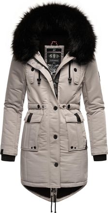 Navahoo Damen Warmer Winterparka mit Kapuze Luluna Prc Zinc Grey Gr. XXL