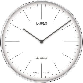Dugena Wanduhr Dessau, Funkuhrwerk, Metallgehäuse, ø 32 cm, inklusive Batterie (Indexe)