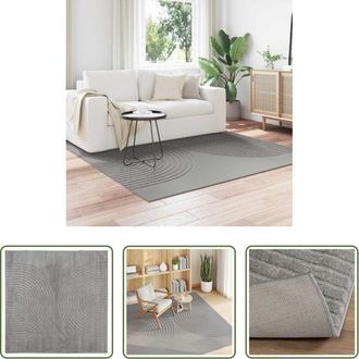 vidaXL Teppich f&uuml;r Wohnzimmer - Bereichsteppiche Quadratisch GALATI Grau 200 x 200 cm Polyester