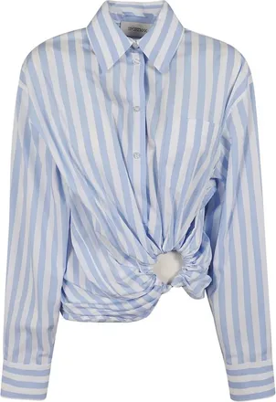 Max Mara Femme, Blouses et Chemises, Bleu, Taille: 36 FR Camicia Palmizi