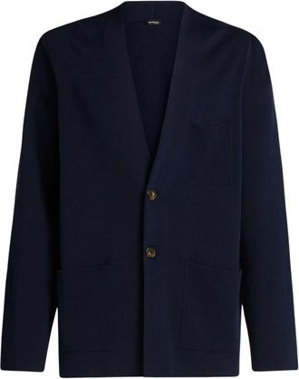 Kiton Homme, Vestes, Bleu, Taille: L Veste D&eacute;contract&eacute;e en Coton