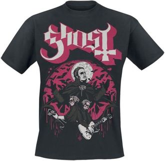 Ghost Guitars Homme T-Shirt Manches Courtes Noir XL 100% Coton Regular/Coupe Standard