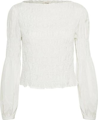 Cream Femme, Blouses et Chemises, Beige, Taille: 46 FR Chemisier Féminin avec Manches Bouffantes