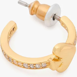 Kate Spade New York Kate Spade Everyday Spade Stone Pav&eacute; Creolen, Klein f&uuml;r Frauen in Klar/Gold | Kubikzirkonie