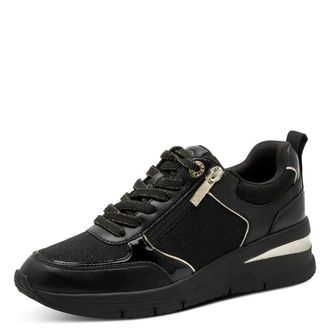 Tamaris Schn&uuml;rer Damen Vegan sportlich schwarz,EU 37