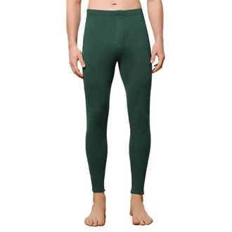 Generic Pantalon thermique pour homme - Sous-vêtements dhiver pour homme - Coupe ajustée - Stretch - Garde au chaud - Léger et confortable - Couche de base - 