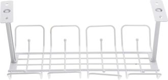 Pretyzoom JOINPAYA Kabelaufbewahrungskorb unter Schreibtisch Grauer H&auml;ngekorb aus Robustem Kunststoff Kabelorganisator f&uuml;r B&uuml;ro und Arbeitszimmer Ablagefach zur