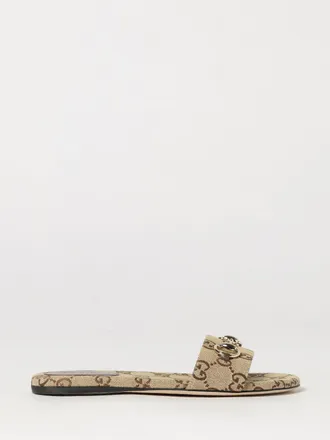 Gucci Mules en tissu jacquard GG avec d&eacute;tail Mors