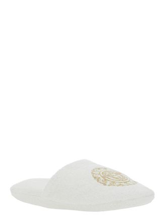 Versace Unisex Slippers Tech Fabric White Flat Shoes