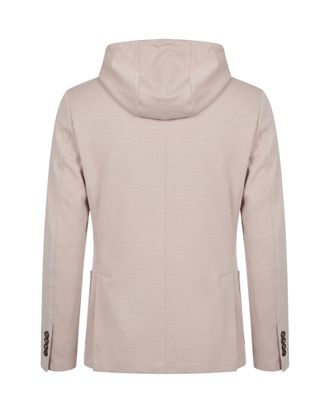 Eleventy Hooded Wool Blend Blazer - Beige