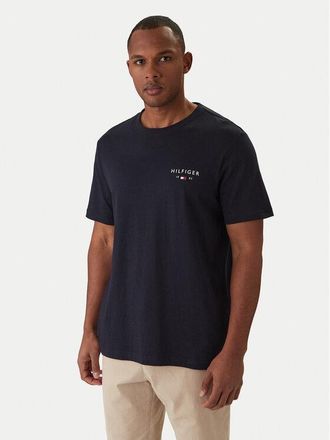 Tommy Hilfiger T-Shirt Brand Love MW0MW41456 Dunkelblau Regular Fit