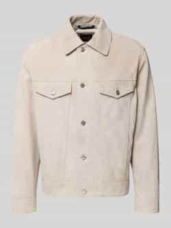 Boss Orange by Hugo Boss Regular Fit Lederjacke aus echtem Ziegenleder Modell JOHOT