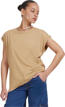 Urban Classics Damen T-Shirt Ladies Extended Shoulder Tee, T-Shirt mit überschnittenen Schultern, aus Baumwolle, erhältlich in vielen Farben, Unionbeige, XXL