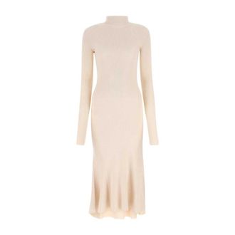 Balenciaga Hochgeschlossenes gestricktes Midikleid - - Dresses - Damen - Beige - XS