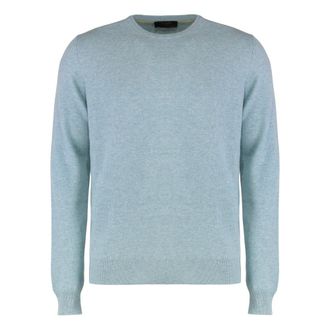 Moorer Orvieto Rundhalspullover - - Knitwear - Herren - Blau - L