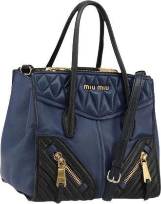 Miu Miu Sac &agrave; main Pre-owned - Femme - Pre-owned - Bleu - Taille: ONE Size