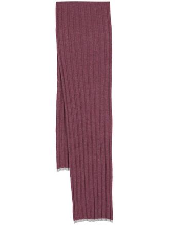 Brunello Cucinelli Gerippter Schal aus Kaschmir - Violett