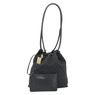 Gucci Pre-owned Canvas Bucket Bag - - Pre-owned - Damen - Schwarzk - ONE SIZE