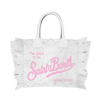 MC2 Saint Barth Femme, Sacs, Blanc, Taille: ONE Size Sac bandouli&egrave;re en toile avec fermeture &eacute;clair