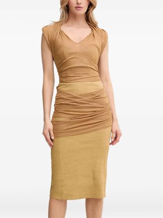 Pinko Drapiertes Midikleid - Nude