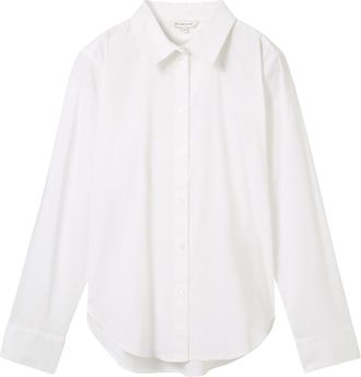 Tom Tailor Damen Longstyle Basic Bluse,20000 - White, 46