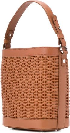 Loro Piana Femme, Sacs, Brun, Taille: ONE Size Sac seau tissé marron avec poignée supérieure